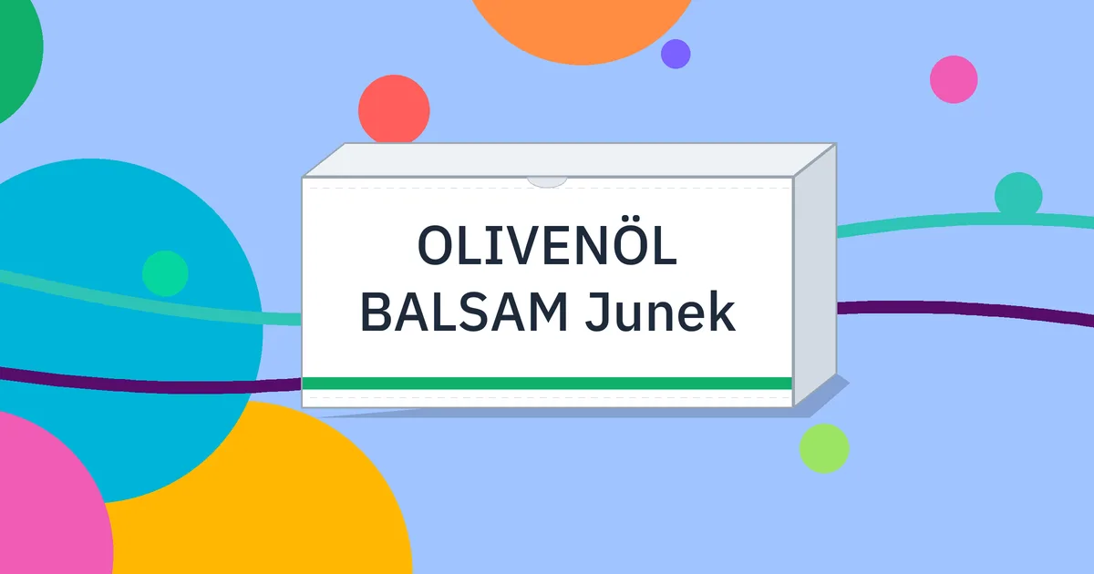 Symbolbild: Packung mit der Aufschrift OLIVENÖL BALSAM Junek (PZN 07708908) – Verfügbarkeit und Bezug in Apotheken in Frankfurt am Main