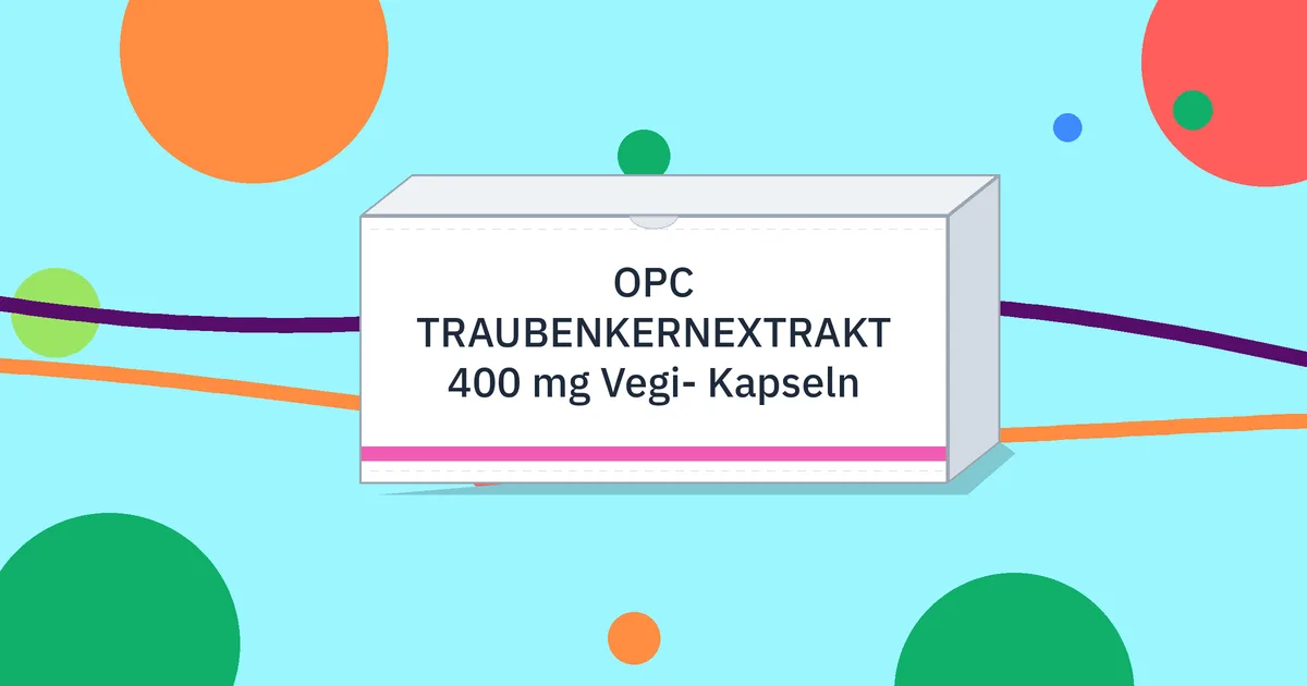 Symbolbild: Packung mit der Aufschrift OPC TRAUBENKERNEXTRAKT 400 mg Vegi- Kapseln (PZN 16396508) – Verfügbarkeit und Bezug in Apotheken in Frankfurt am Main