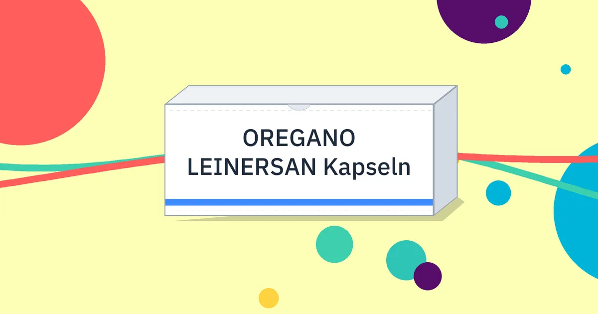 Symbolbild: Packung mit der Aufschrift OREGANO LEINERSAN Kapseln (PZN 19765142) – Verfügbarkeit und Bezug in Apotheken in Frankfurt am Main