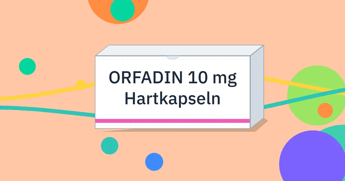 Symbolbild: Packung mit der Aufschrift ORFADIN 10 mg Hartkapseln (PZN 03845063) – Verfügbarkeit und Bezug in Apotheken in Frankfurt am Main