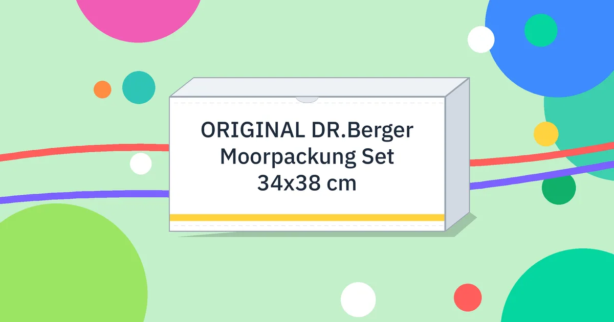 Symbolbild: Packung mit der Aufschrift ORIGINAL DR.Berger Moorpackung Set 34x38 cm (PZN 18174574) – Verfügbarkeit und Bezug in Apotheken in Frankfurt am Main