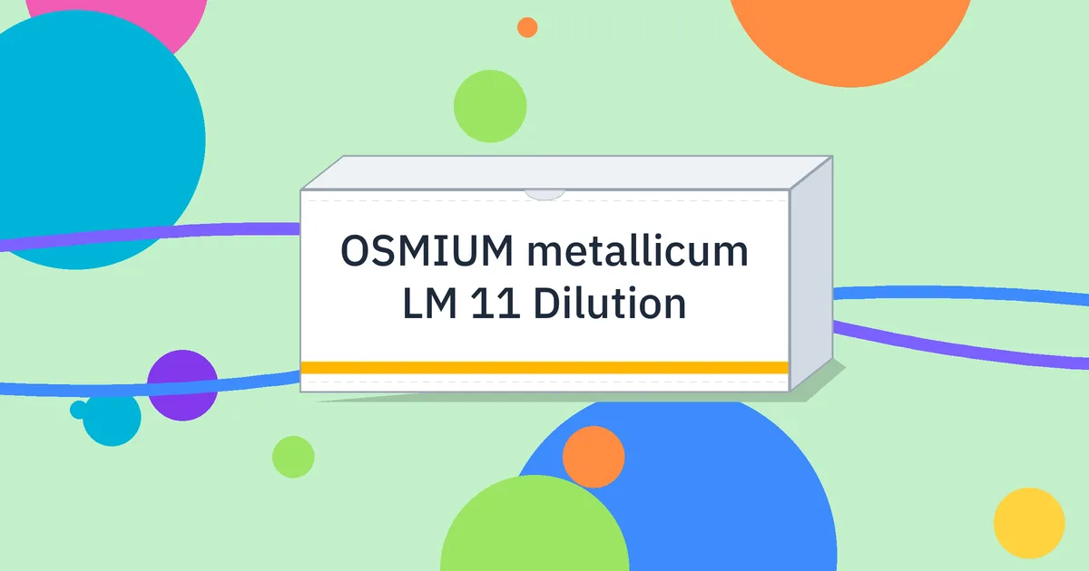 Symbolbild: Packung mit der Aufschrift OSMIUM metallicum LM 11 Dilution (PZN 12973943) – Verfügbarkeit und Bezug in Apotheken in Frankfurt am Main