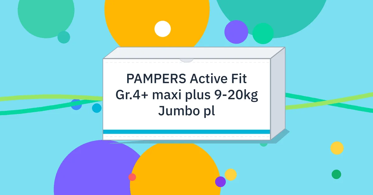Symbolbild: Packung mit der Aufschrift PAMPERS Active Fit Gr.4+ maxi plus 9-20kg Jumbo pl (PZN 03073330) – Verfügbarkeit und Bezug in Apotheken in Frankfurt am Main