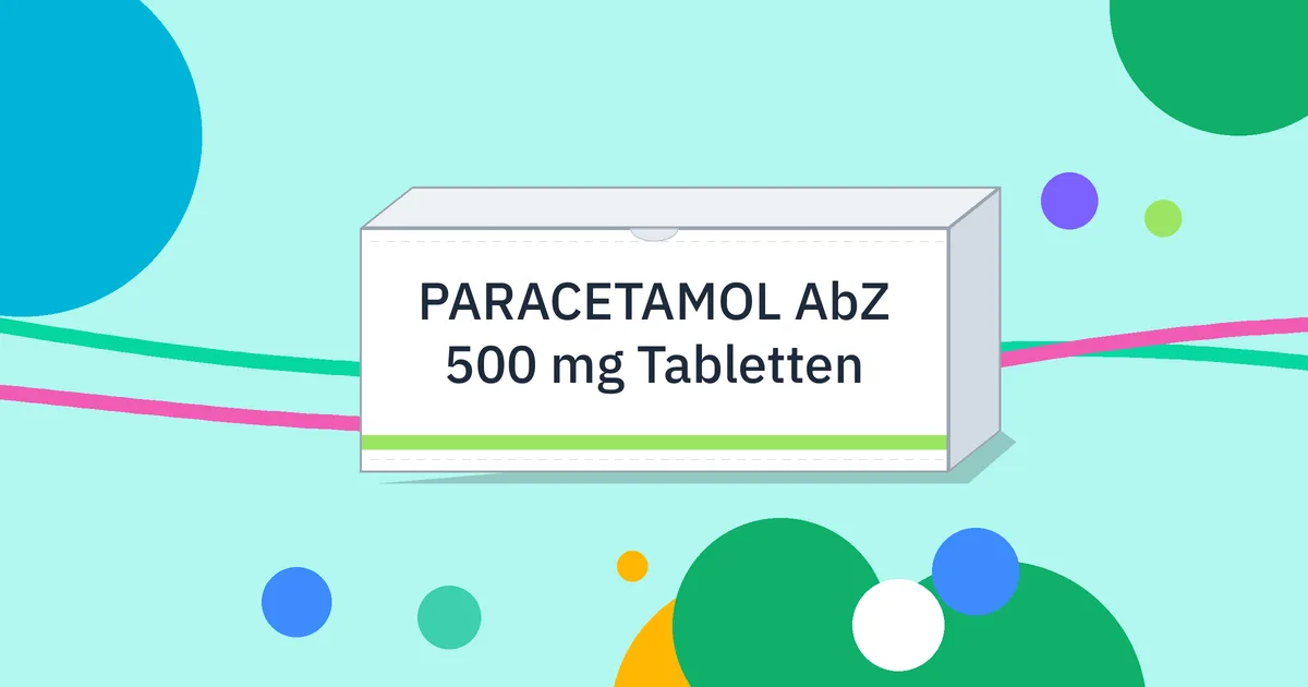 Symbolbild: Packung mit der Aufschrift PARACETAMOL AbZ 500 mg Tabletten (PZN 01234473) – Verfügbarkeit und Bezug in Apotheken in Frankfurt am Main