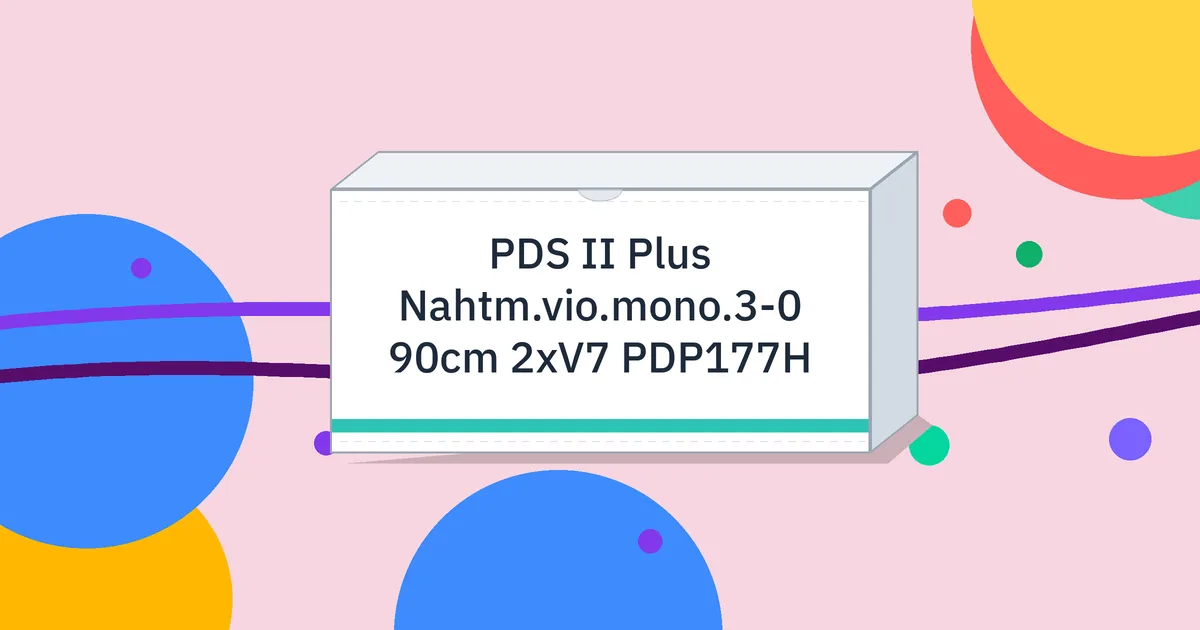 Symbolbild: Packung mit der Aufschrift PDS II Plus Nahtm.vio.mono.3-0 90cm 2xV7 PDP177H (PZN 20913576) – Verfügbarkeit und Bezug in Apotheken in Frankfurt am Main