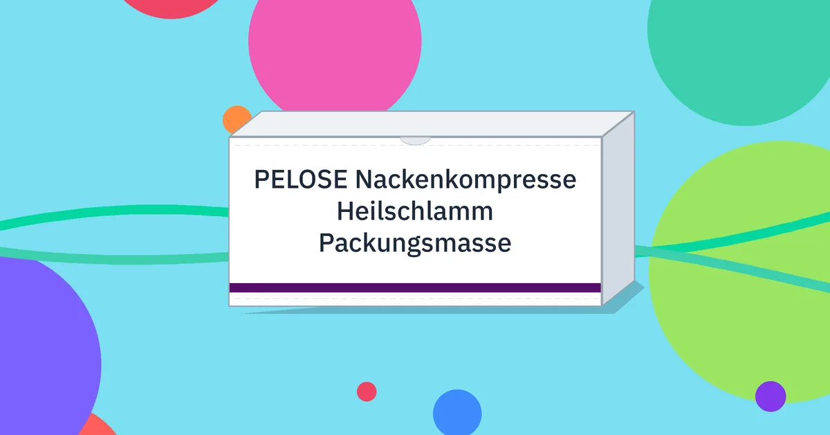 Symbolbild: Packung mit der Aufschrift PELOSE Nackenkompresse Heilschlamm Packungsmasse (PZN 08497520) – Verfügbarkeit und Bezug in Apotheken in Frankfurt am Main