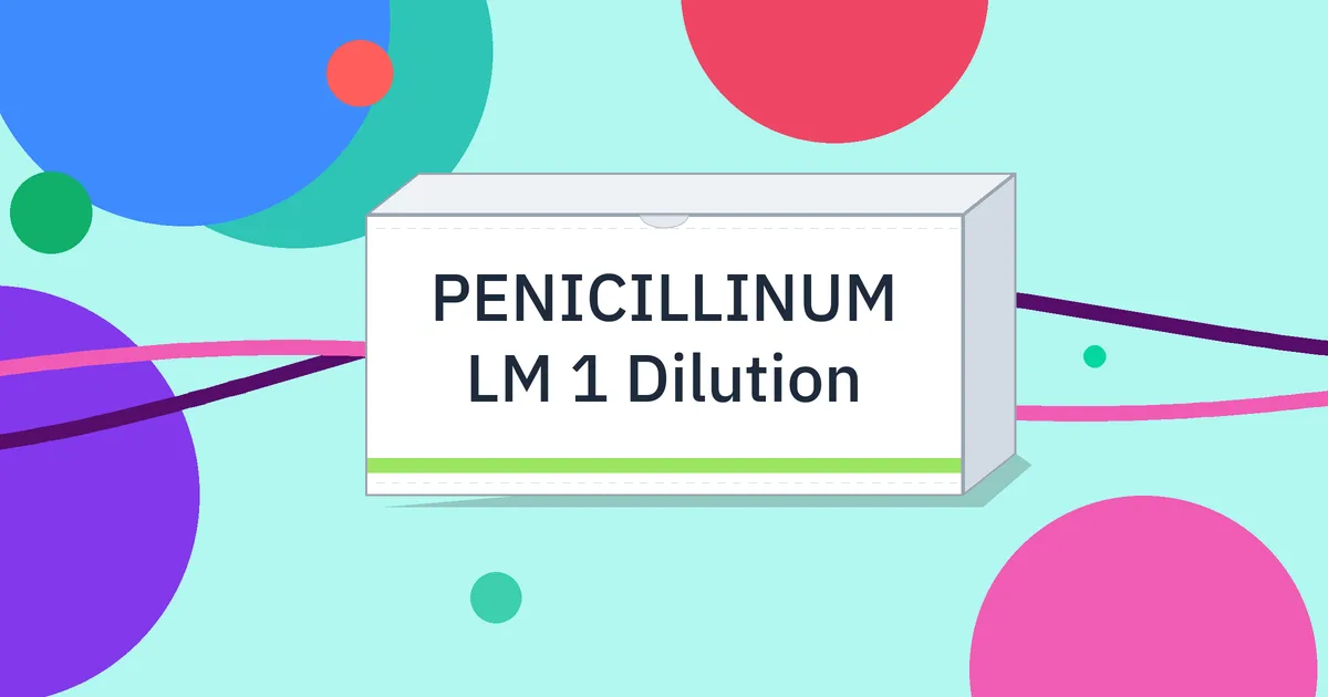 Symbolbild: Packung mit der Aufschrift PENICILLINUM LM 1 Dilution (PZN 12977094) – Verfügbarkeit und Bezug in Apotheken in Frankfurt am Main