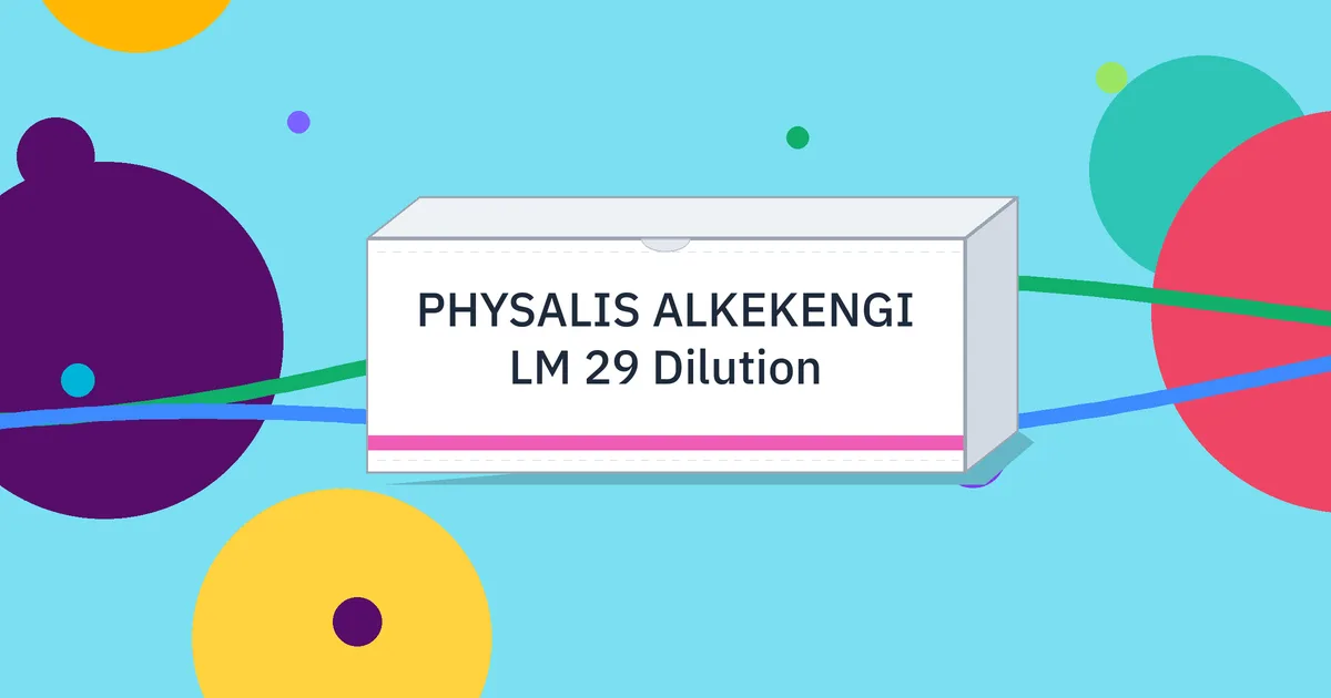 Symbolbild: Packung mit der Aufschrift PHYSALIS ALKEKENGI LM 29 Dilution (PZN 13639927) – Verfügbarkeit und Bezug in Apotheken in Frankfurt am Main