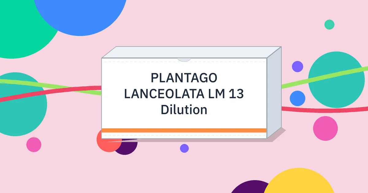 Symbolbild: Packung mit der Aufschrift PLANTAGO LANCEOLATA LM 13 Dilution (PZN 13036815) – Verfügbarkeit und Bezug in Apotheken in Frankfurt am Main
