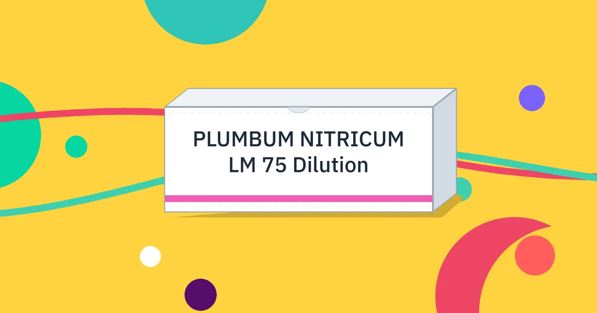 Symbolbild: Packung mit der Aufschrift PLUMBUM NITRICUM LM 75 Dilution (PZN 13042282) – Verfügbarkeit und Bezug in Apotheken in Frankfurt am Main