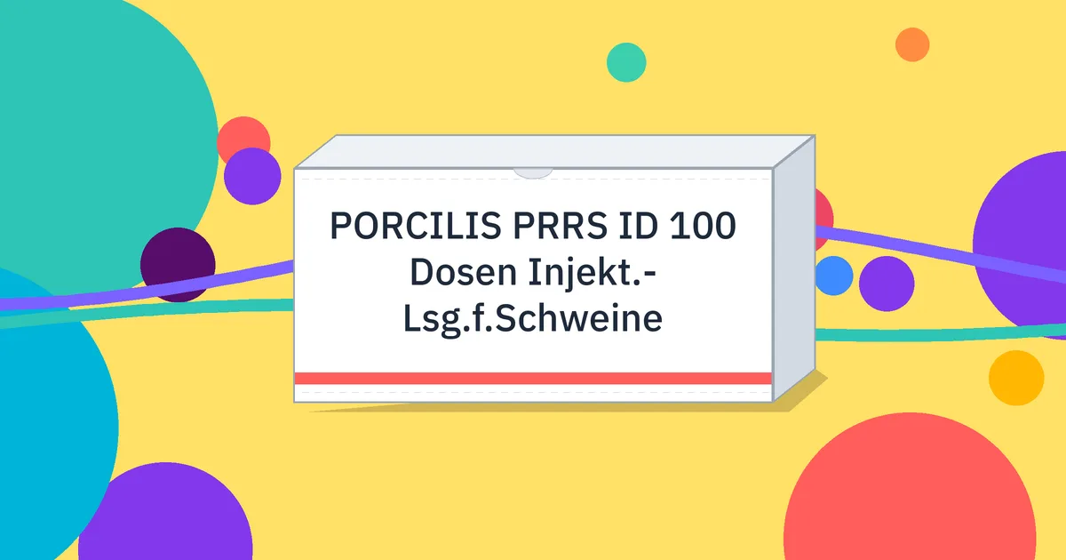 Symbolbild: Packung mit der Aufschrift PORCILIS PRRS ID 100 Dosen Injekt.-Lsg.f.Schweine (PZN 11689364) – Verfügbarkeit und Bezug in Apotheken in Frankfurt am Main