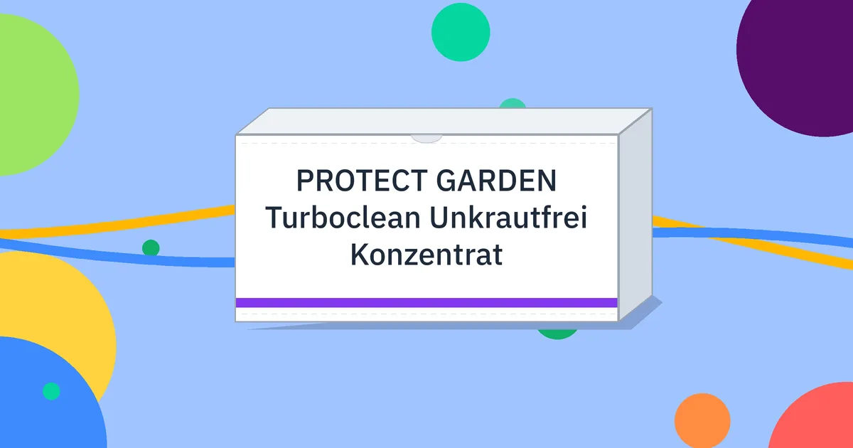 Symbolbild: Packung mit der Aufschrift PROTECT GARDEN Turboclean Unkrautfrei Konzentrat (PZN 14361888) – Verfügbarkeit und Bezug in Apotheken in Frankfurt am Main