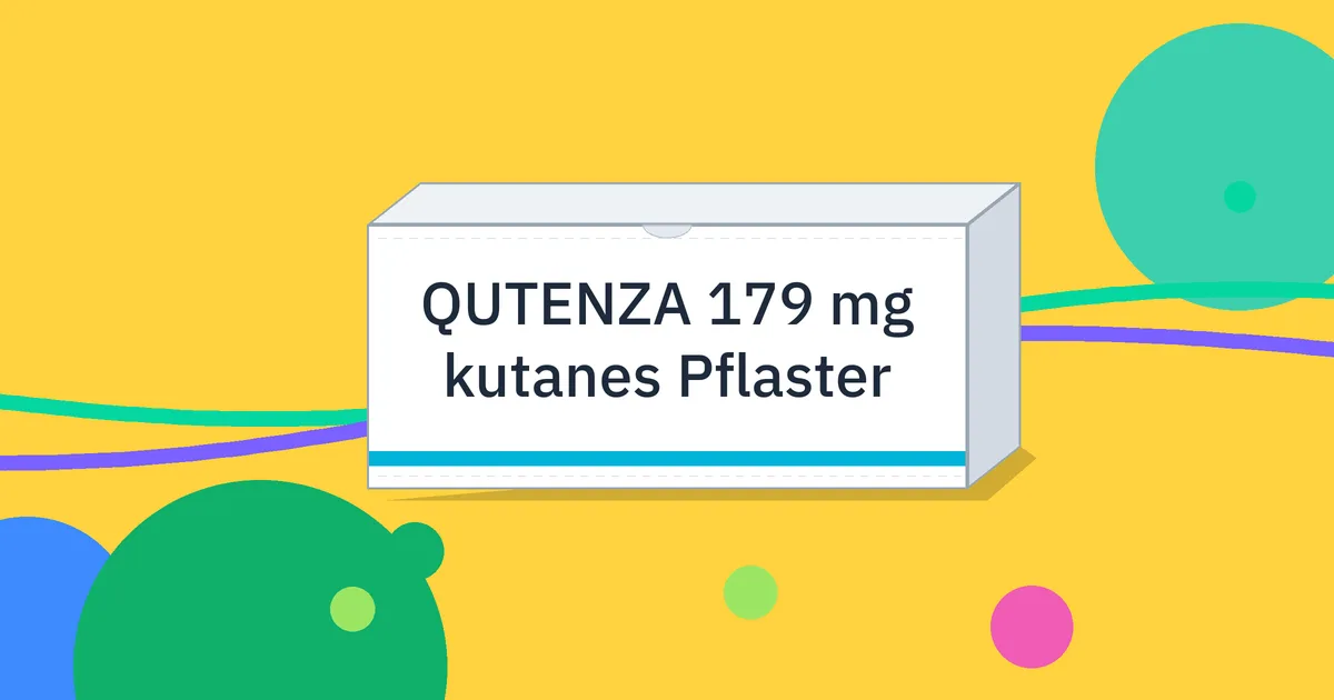 Symbolbild: Packung mit der Aufschrift QUTENZA 179 mg kutanes Pflaster (PZN 20593137) – Verfügbarkeit und Bezug in Apotheken in Frankfurt am Main