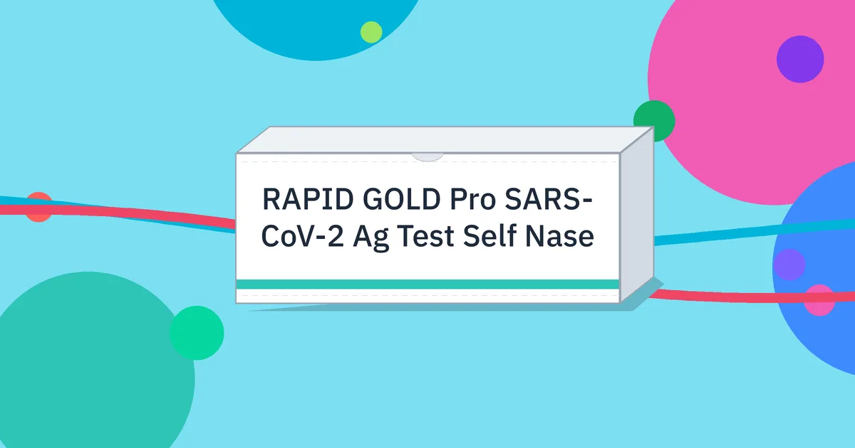 Symbolbild: Packung mit der Aufschrift RAPID GOLD Pro SARS-CoV-2 Ag Test Self Nase (PZN 18229157) – Verfügbarkeit und Bezug in Apotheken in Frankfurt am Main