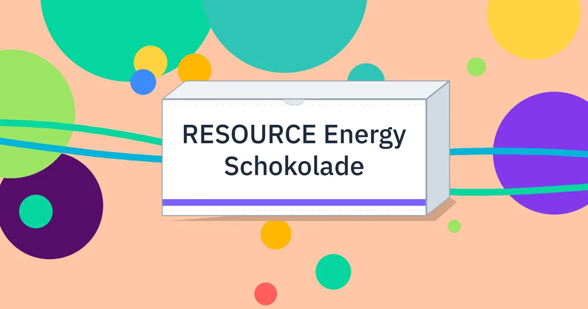 Symbolbild: Packung mit der Aufschrift RESOURCE Energy Schokolade (PZN 05526830) – Verfügbarkeit und Bezug in Apotheken in Frankfurt am Main