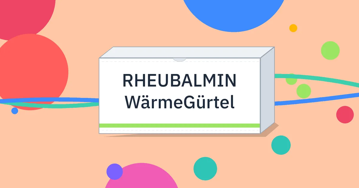 Symbolbild: Packung mit der Aufschrift RHEUBALMIN WärmeGürtel (PZN 19508540) – Verfügbarkeit und Bezug in Apotheken in Frankfurt am Main