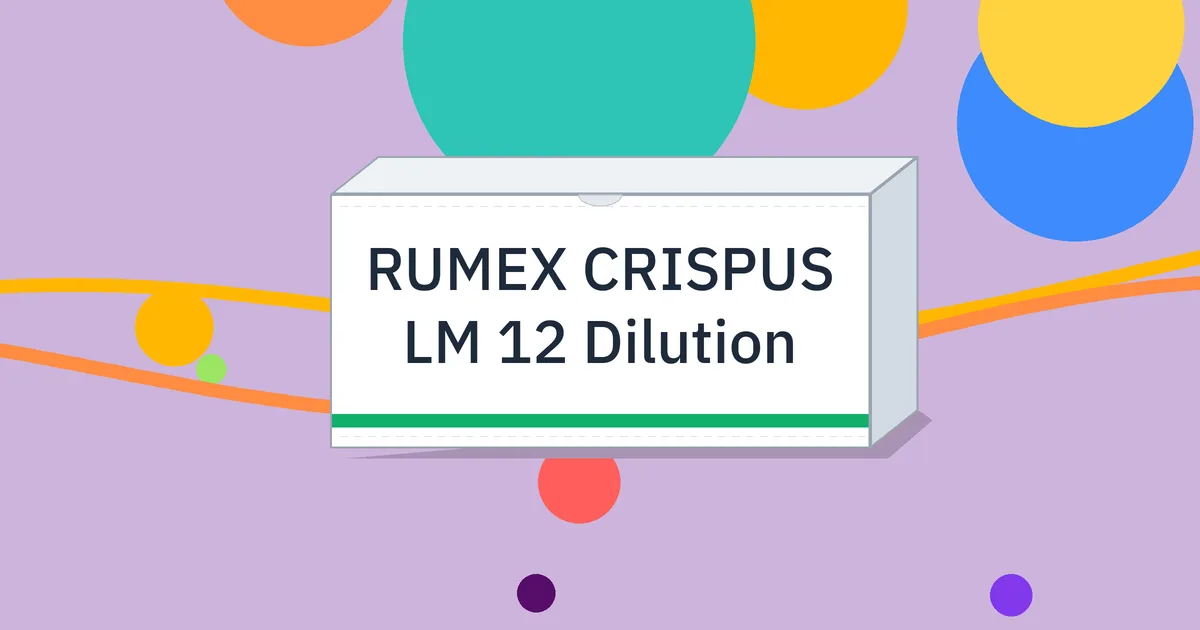 Symbolbild: Packung mit der Aufschrift RUMEX CRISPUS LM 12 Dilution (PZN 13172760) – Verfügbarkeit und Bezug in Apotheken in Frankfurt am Main