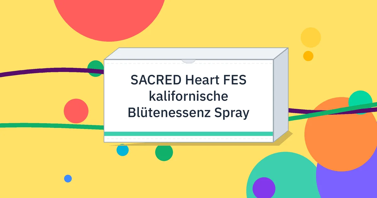 Symbolbild: Packung mit der Aufschrift SACRED Heart FES kalifornische Blütenessenz Spray (PZN 09174233) – Verfügbarkeit und Bezug in Apotheken in Frankfurt am Main