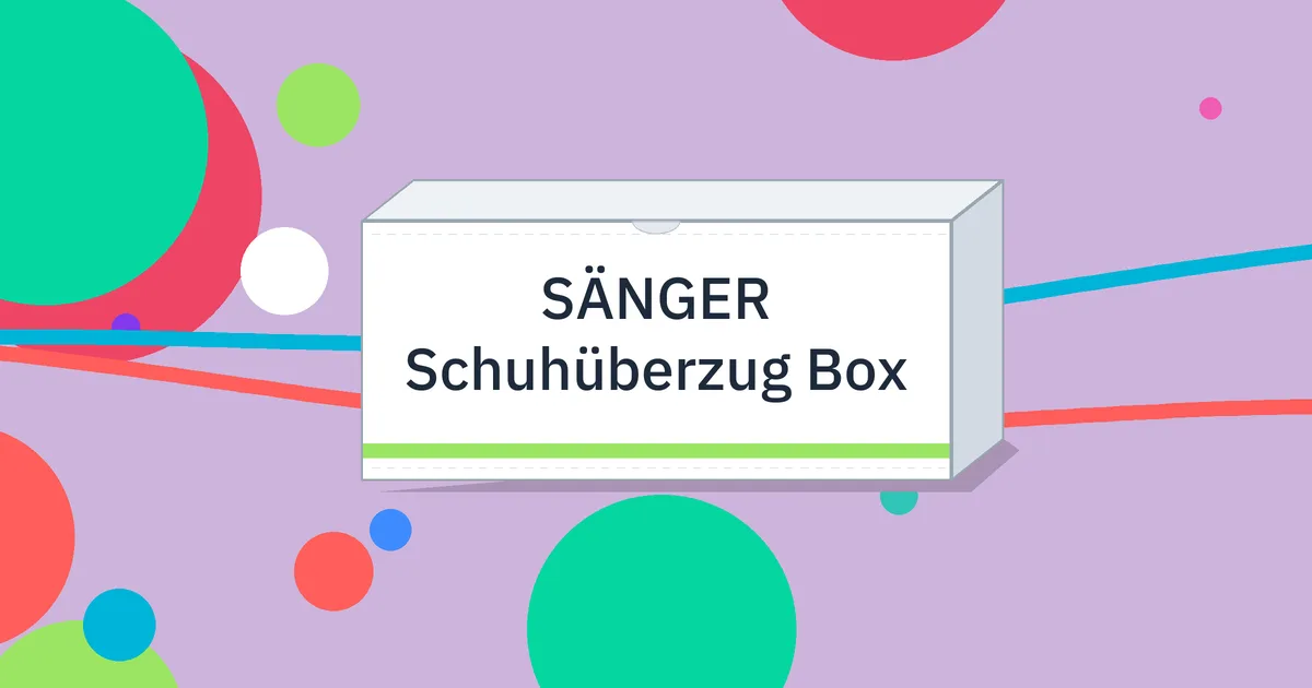 Symbolbild: Packung mit der Aufschrift SÄNGER Schuhüberzug Box (PZN 07423399) – Verfügbarkeit und Bezug in Apotheken in Frankfurt am Main