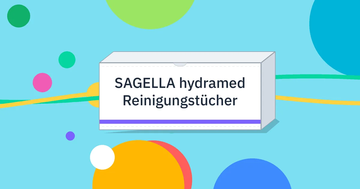 Symbolbild: Packung mit der Aufschrift SAGELLA hydramed Reinigungstücher (PZN 19819688) – Verfügbarkeit und Bezug in Apotheken in Frankfurt am Main