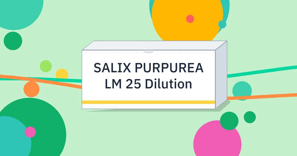 Symbolbild: Packung mit der Aufschrift SALIX PURPUREA LM 25 Dilution (PZN 13178745) – Verfügbarkeit und Bezug in Apotheken in Frankfurt am Main