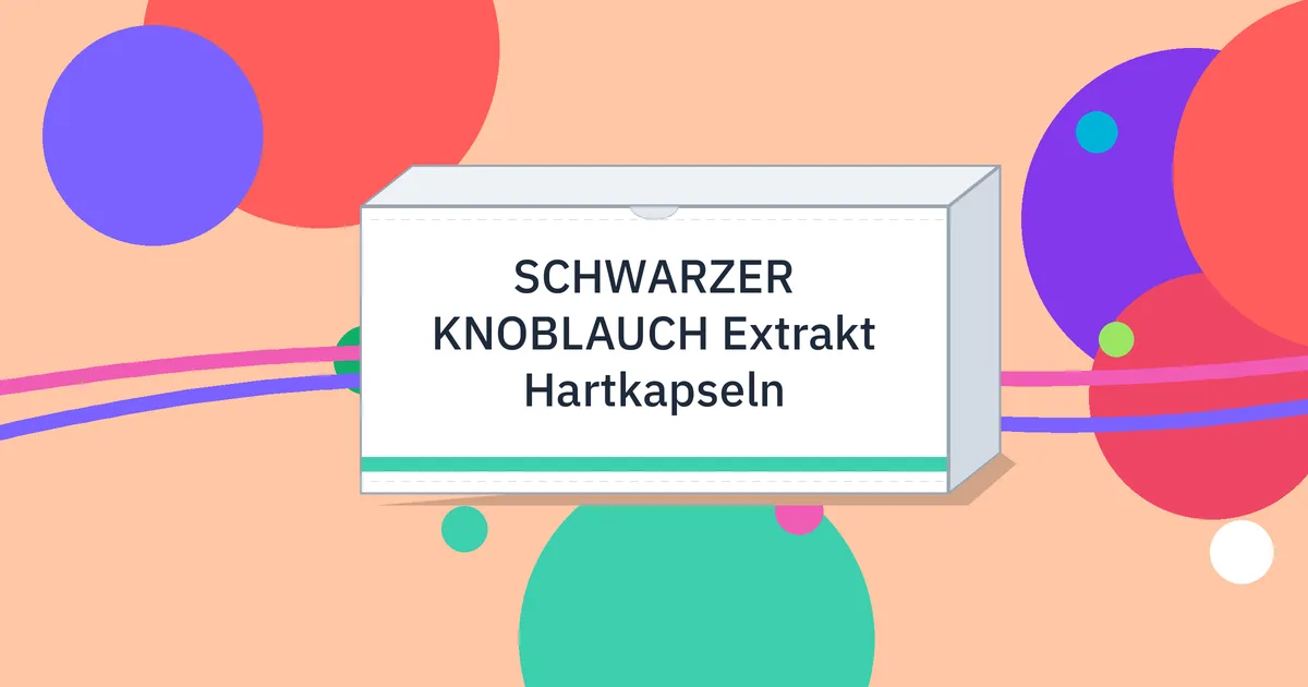 Symbolbild: Packung mit der Aufschrift SCHWARZER KNOBLAUCH Extrakt Hartkapseln (PZN 15309298) – Verfügbarkeit und Bezug in Apotheken in Frankfurt am Main