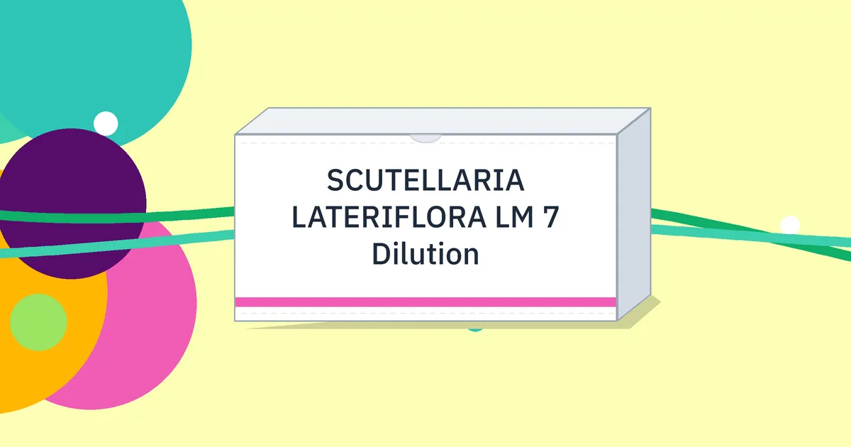 Symbolbild: Packung mit der Aufschrift SCUTELLARIA LATERIFLORA LM 7 Dilution (PZN 13184869) – Verfügbarkeit und Bezug in Apotheken in Frankfurt am Main