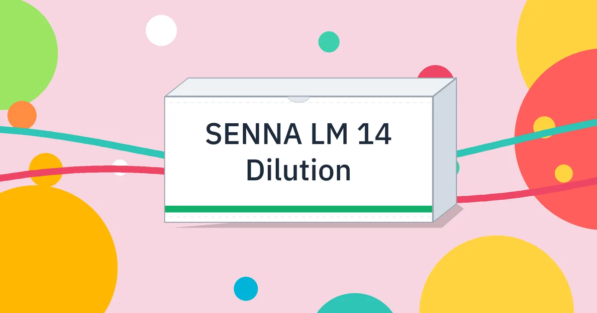 Symbolbild: Packung mit der Aufschrift SENNA LM 14 Dilution (PZN 13188063) – Verfügbarkeit und Bezug in Apotheken in Frankfurt am Main