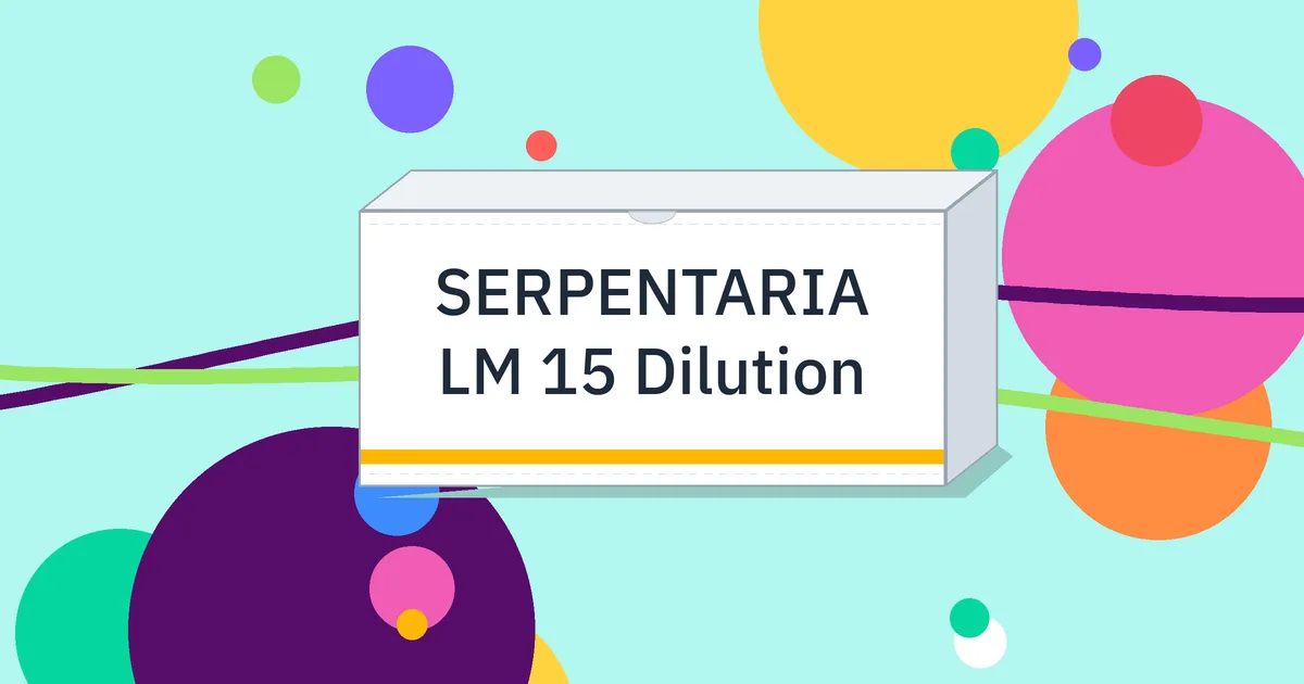 Symbolbild: Packung mit der Aufschrift SERPENTARIA LM 15 Dilution (PZN 13676265) – Verfügbarkeit und Bezug in Apotheken in Frankfurt am Main