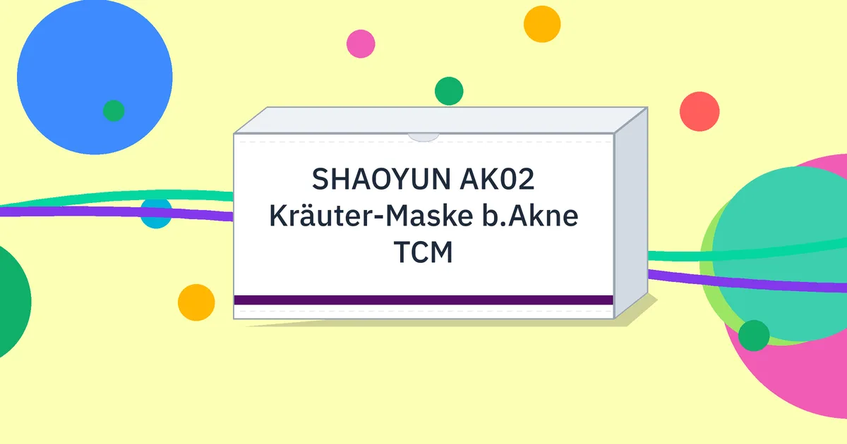 Symbolbild: Packung mit der Aufschrift SHAOYUN AK02 Kräuter-Maske b.Akne TCM (PZN 13978894) – Verfügbarkeit und Bezug in Apotheken in Frankfurt am Main