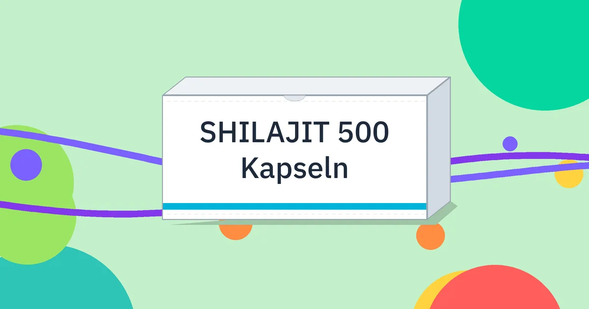 Symbolbild: Packung mit der Aufschrift SHILAJIT 500 Kapseln (PZN 20864530) – Verfügbarkeit und Bezug in Apotheken in Frankfurt am Main