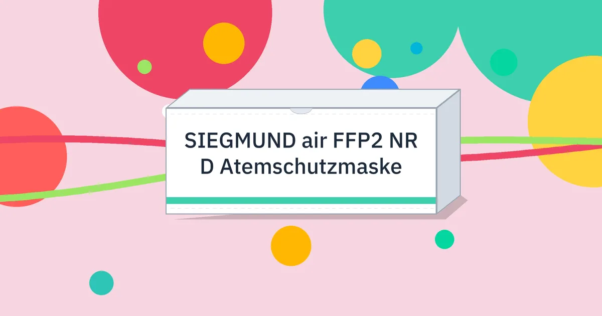 Symbolbild: Packung mit der Aufschrift SIEGMUND air FFP2 NR D Atemschutzmaske (PZN 18204217) – Verfügbarkeit und Bezug in Apotheken in Frankfurt am Main