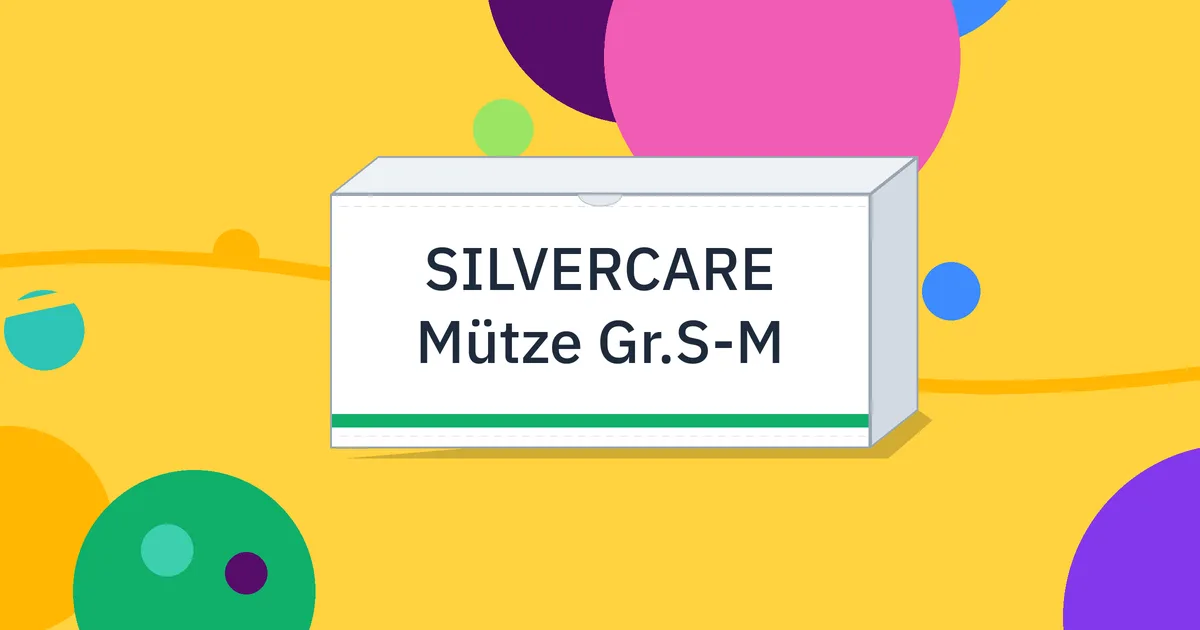 Symbolbild: Packung mit der Aufschrift SILVERCARE Mütze Gr.S-M (PZN 09271019) – Verfügbarkeit und Bezug in Apotheken in Frankfurt am Main