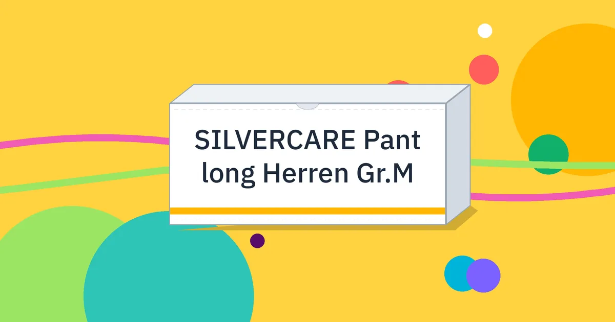 Symbolbild: Packung mit der Aufschrift SILVERCARE Pant long Herren Gr.M (PZN 01110742) – Verfügbarkeit und Bezug in Apotheken in Frankfurt am Main