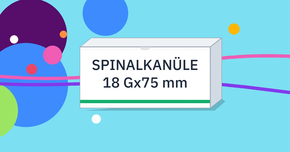 Symbolbild: Packung mit der Aufschrift SPINALKANÜLE 18 Gx75 mm (PZN 12339376) – Verfügbarkeit und Bezug in Apotheken in Frankfurt am Main