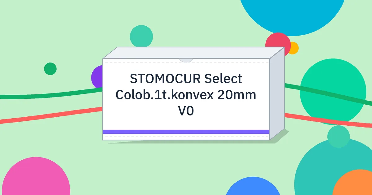 Symbolbild: Packung mit der Aufschrift STOMOCUR Select Colob.1t.konvex 20mm V0 (PZN 18198646) – Verfügbarkeit und Bezug in Apotheken in Frankfurt am Main