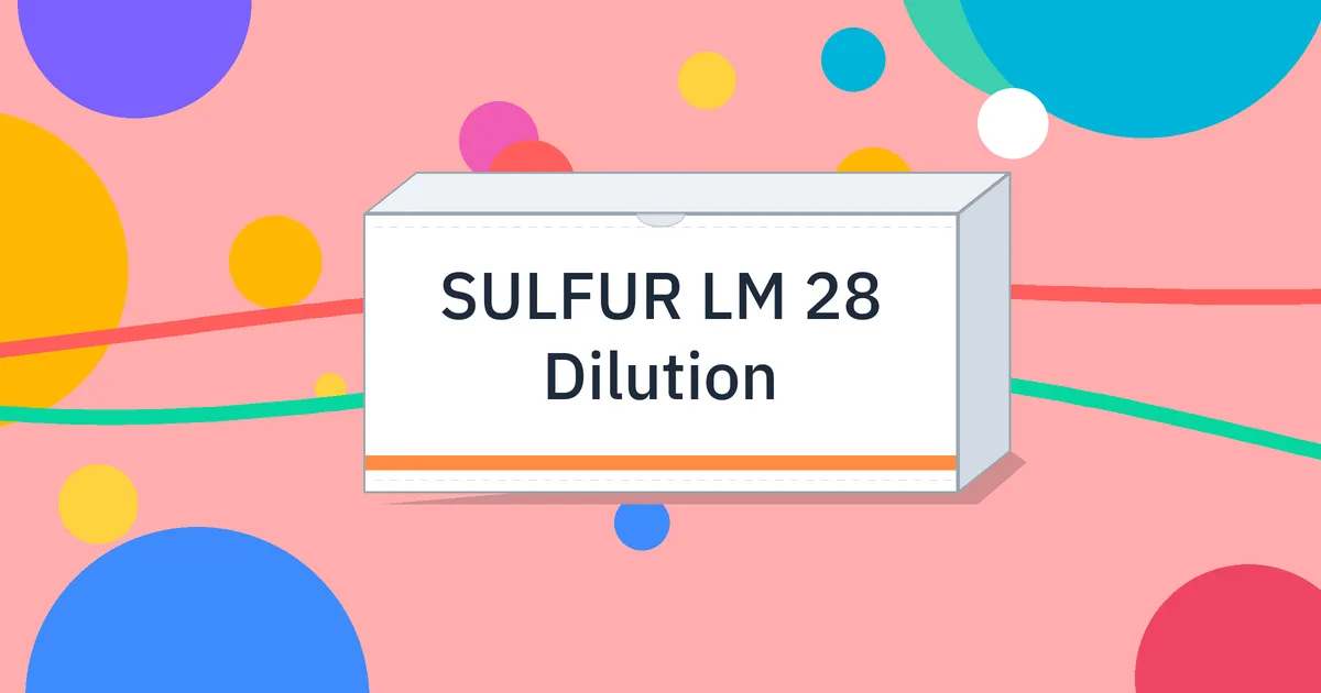Symbolbild: Packung mit der Aufschrift SULFUR LM 28 Dilution (PZN 13210118) – Verfügbarkeit und Bezug in Apotheken in Frankfurt am Main