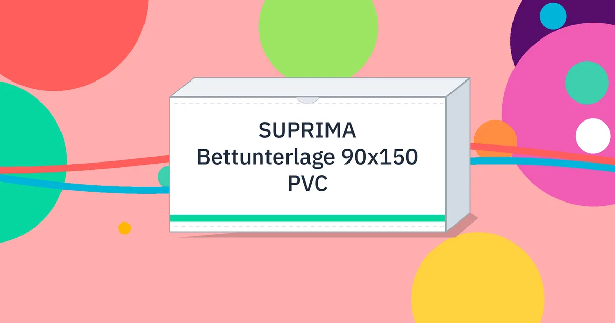 Symbolbild: Packung mit der Aufschrift SUPRIMA Bettunterlage 90x150 PVC (PZN 07672725) – Verfügbarkeit und Bezug in Apotheken in Frankfurt am Main