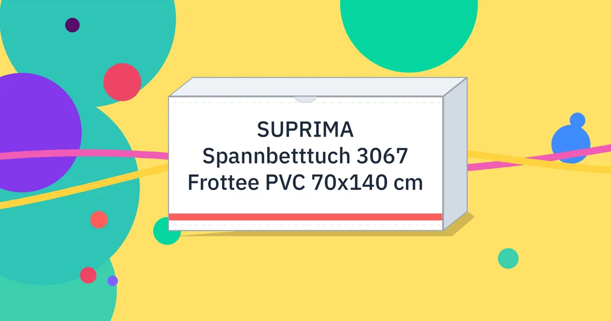 Symbolbild: Packung mit der Aufschrift SUPRIMA Spannbetttuch 3067 Frottee PVC 70x140 cm (PZN 02211600) – Verfügbarkeit und Bezug in Apotheken in Frankfurt am Main