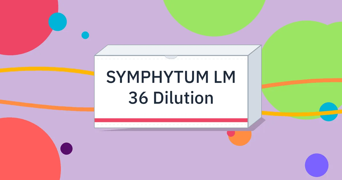 Symbolbild: Packung mit der Aufschrift SYMPHYTUM LM 36 Dilution (PZN 13211922) – Verfügbarkeit und Bezug in Apotheken in Frankfurt am Main