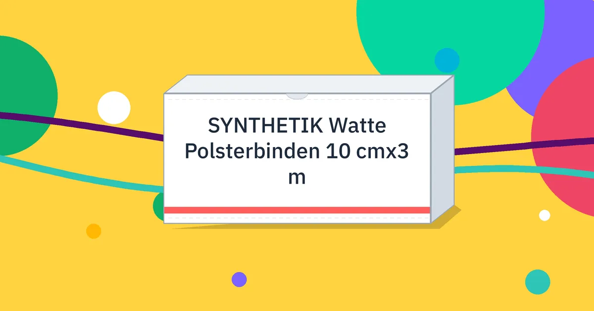 Symbolbild: Packung mit der Aufschrift SYNTHETIK Watte Polsterbinden 10 cmx3 m (PZN 08425147) – Verfügbarkeit und Bezug in Apotheken in Frankfurt am Main