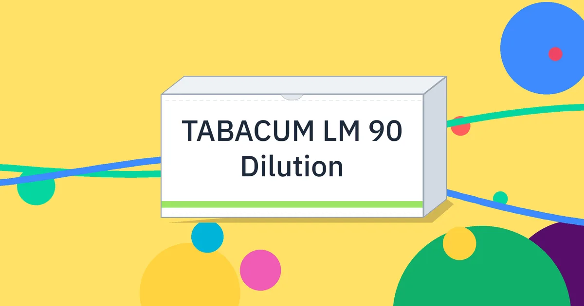Symbolbild: Packung mit der Aufschrift TABACUM LM 90 Dilution (PZN 13212838) – Verfügbarkeit und Bezug in Apotheken in Frankfurt am Main