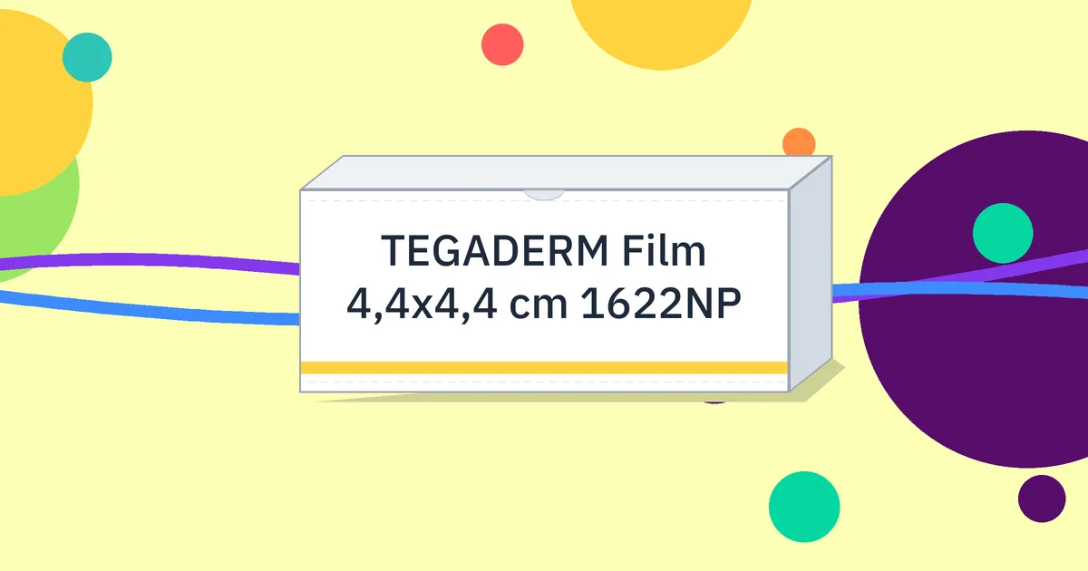 Symbolbild: Packung mit der Aufschrift TEGADERM Film 4,4x4,4 cm 1622NP (PZN 05388842) – Verfügbarkeit und Bezug in Apotheken in Frankfurt am Main