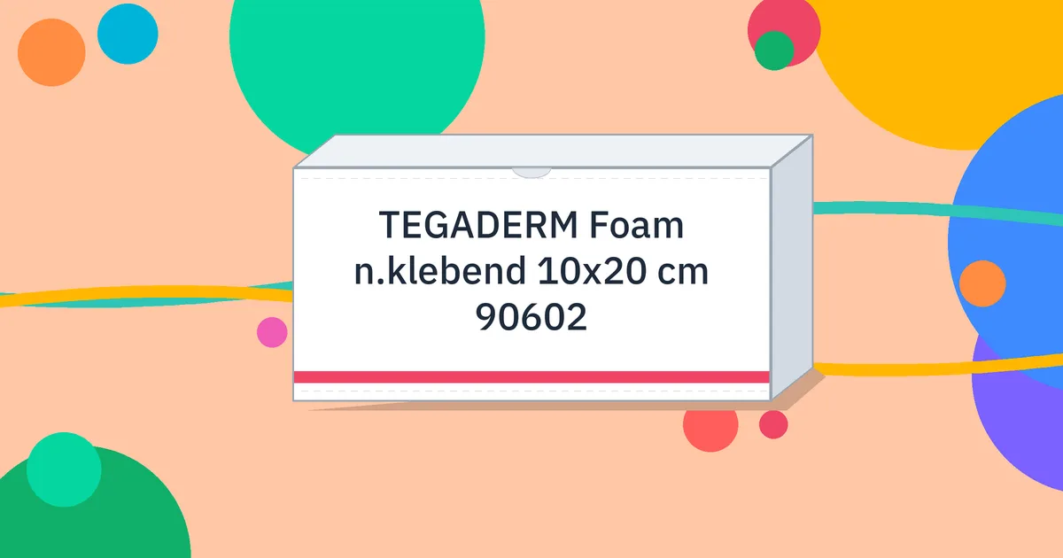 Symbolbild: Packung mit der Aufschrift TEGADERM Foam n.klebend 10x20 cm 90602 (PZN 11652817) – Verfügbarkeit und Bezug in Apotheken in Frankfurt am Main