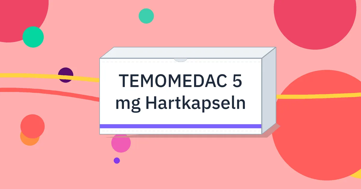 Symbolbild: Packung mit der Aufschrift TEMOMEDAC 5 mg Hartkapseln (PZN 05880649) – Verfügbarkeit und Bezug in Apotheken in Frankfurt am Main