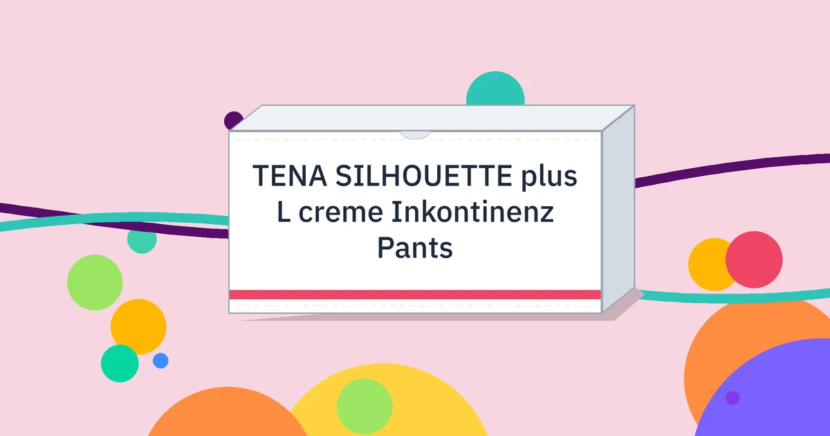 Symbolbild: Packung mit der Aufschrift TENA SILHOUETTE plus L creme Inkontinenz Pants (PZN 15236369) – Verfügbarkeit und Bezug in Apotheken in Frankfurt am Main