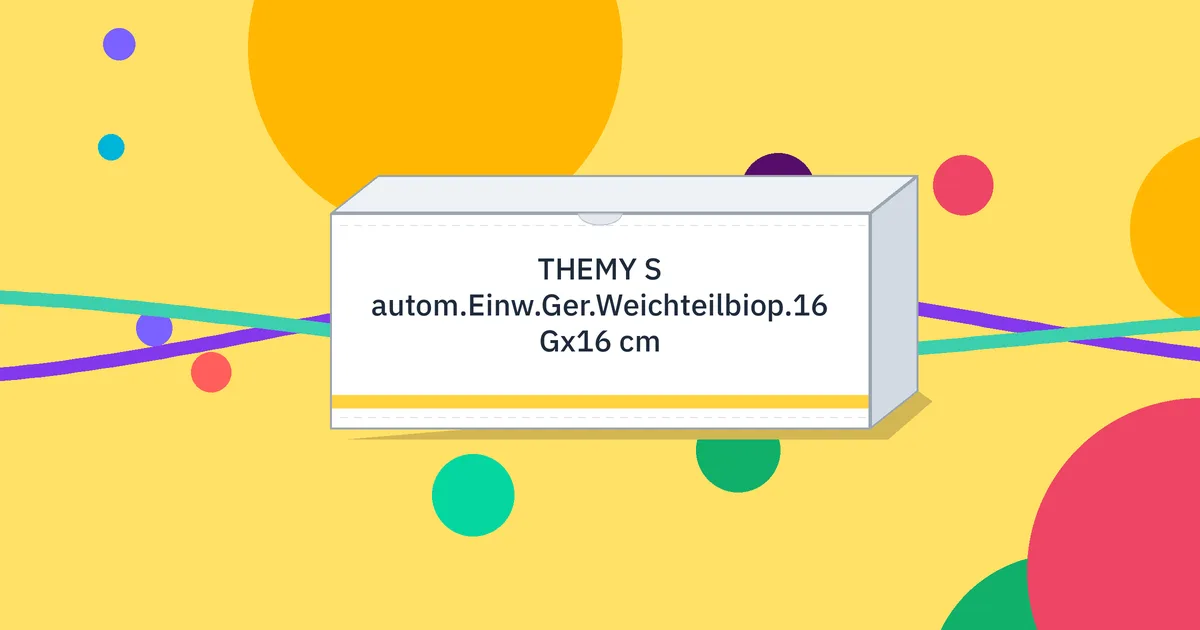 Symbolbild: Packung mit der Aufschrift THEMY S autom.Einw.Ger.Weichteilbiop.16 Gx16 cm (PZN 19738317) – Verfügbarkeit und Bezug in Apotheken in Frankfurt am Main