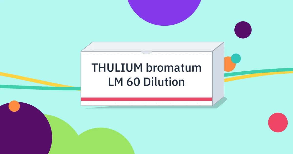 Symbolbild: Packung mit der Aufschrift THULIUM bromatum LM 60 Dilution (PZN 13691388) – Verfügbarkeit und Bezug in Apotheken in Frankfurt am Main