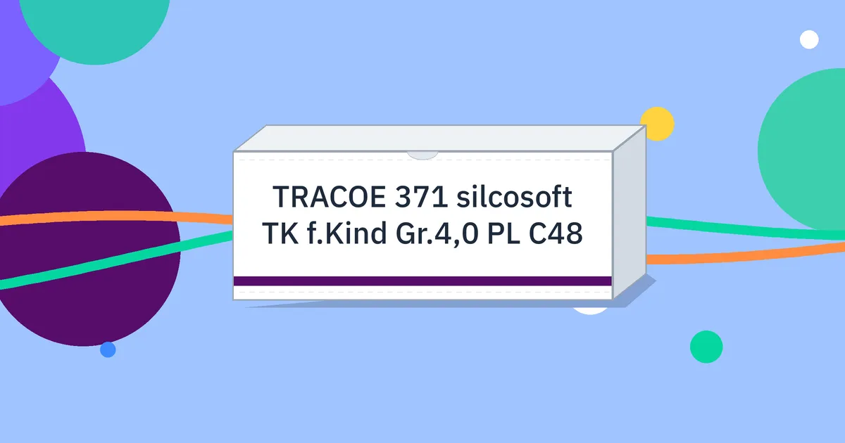 Symbolbild: Packung mit der Aufschrift TRACOE 371 silcosoft TK f.Kind Gr.4,0 PL C48 (PZN 14315405) – Verfügbarkeit und Bezug in Apotheken in Frankfurt am Main