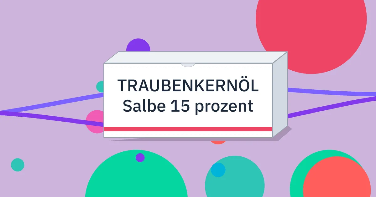 Symbolbild: Packung mit der Aufschrift TRAUBENKERNÖL Salbe 15 prozent (PZN 17991880) – Verfügbarkeit und Bezug in Apotheken in Frankfurt am Main